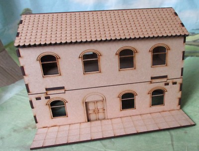 28mm House with front pavement and back yard Laser cut Bolt Action ...