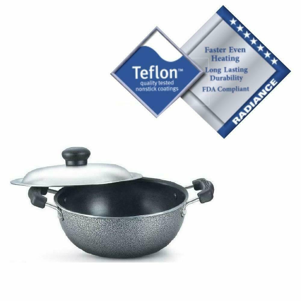 Prestige Omega Select Plus Round Base Wok/Kadai/Frying Pan 25cm Kitchen ...