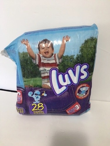 (1) Package Of 28 Count Vintage Luvs Blue’s Clues Diapers 2007 Size 3 ...