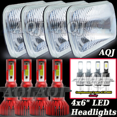 4X DOT 4x6'' LED Headlights for Kenworth T800 T400 T600 W900B Classic ...
