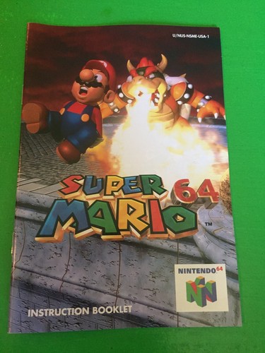 Super Mario 64 N64 Nintendo 64 Instruction Manual Only - Very Good | eBay