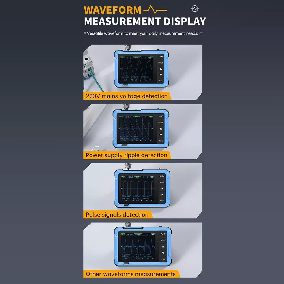 2-in-1 FNIRSI DSO510 48MS/s 10MHz Handheld Digital Oscilloscope Signal ...