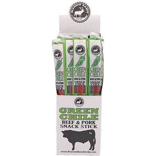 Pearson Ranch Jerky Green Chile Beef & Pork Snack Stick BFGC1-CAD Pack ...