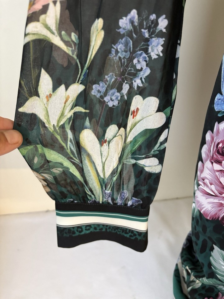 Next Black Floral Print Shift Dress Sheer Sleeves Bnwt Sz 14 Wedding ...