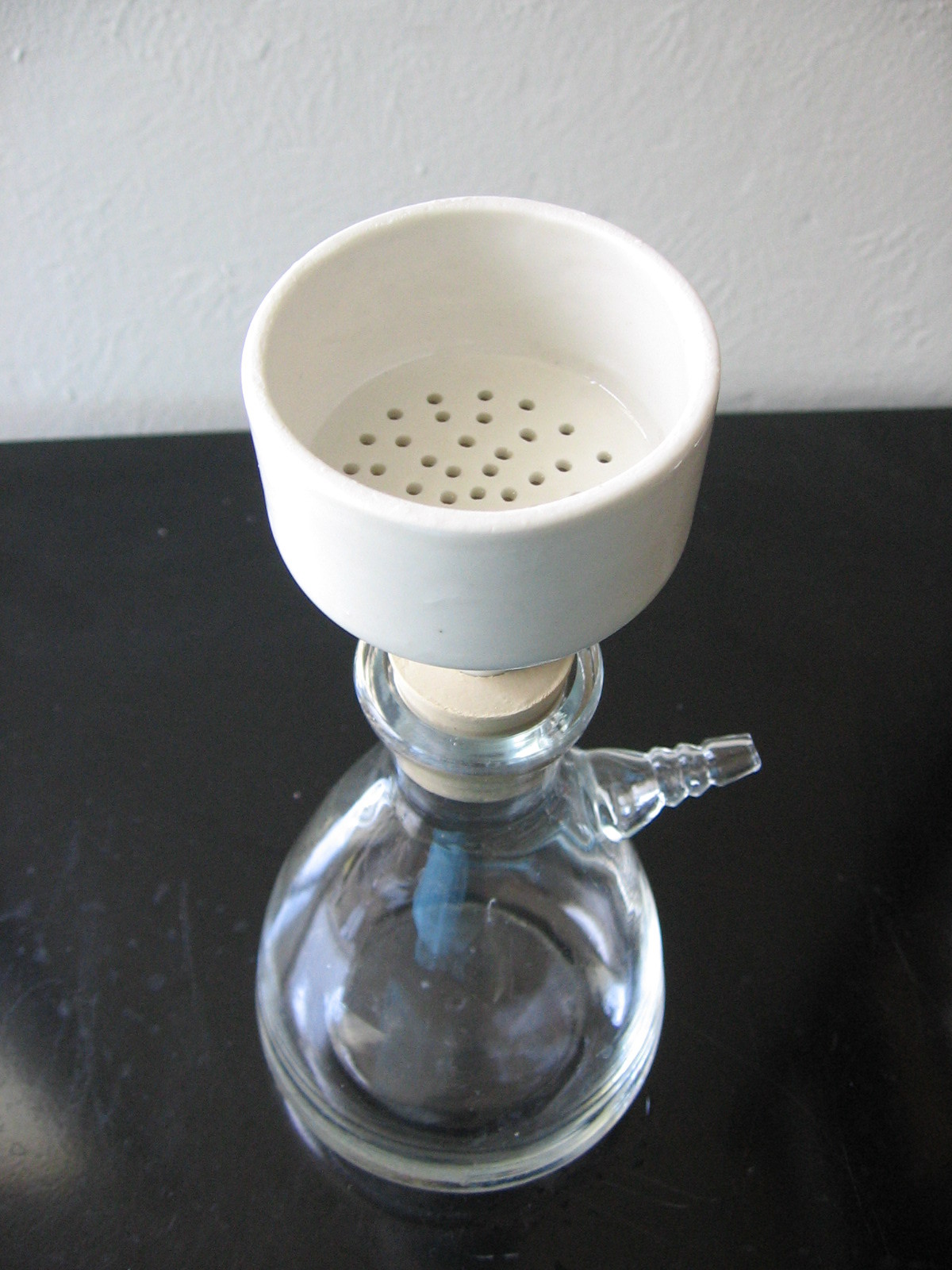 Lab filtering flask suction Erlenmeyer Flask 125ml Porcelain funnel ...