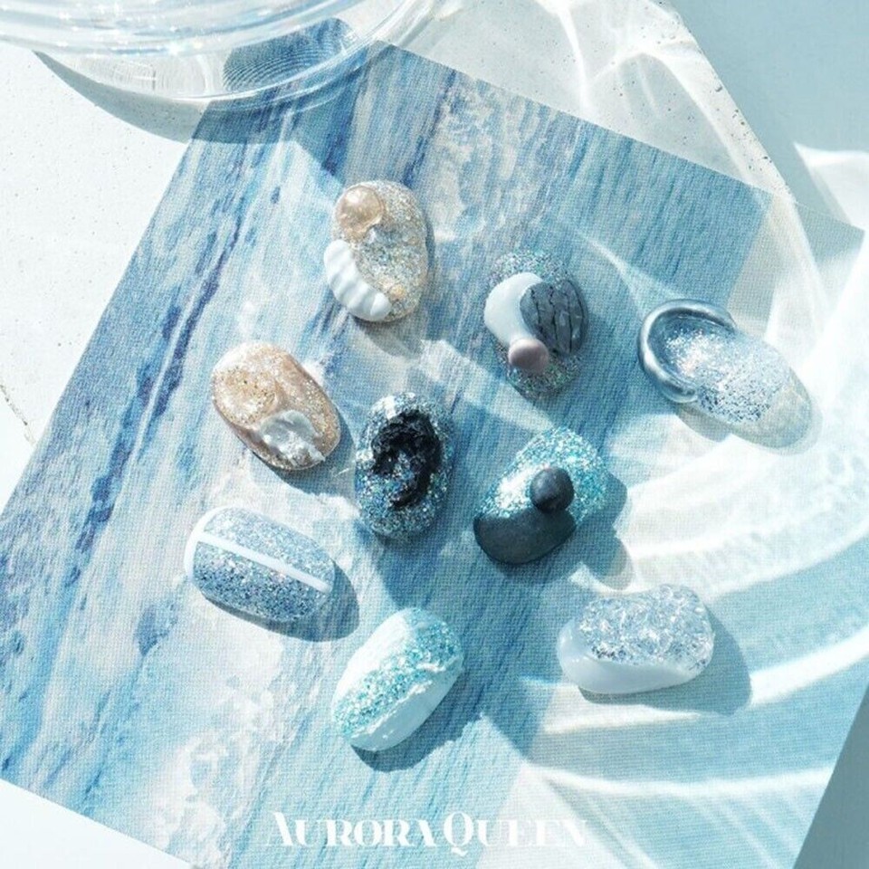 DGEL Aurora Queen Frost Glitter Gel 8 Colors SET Gel Nail Polish K ...