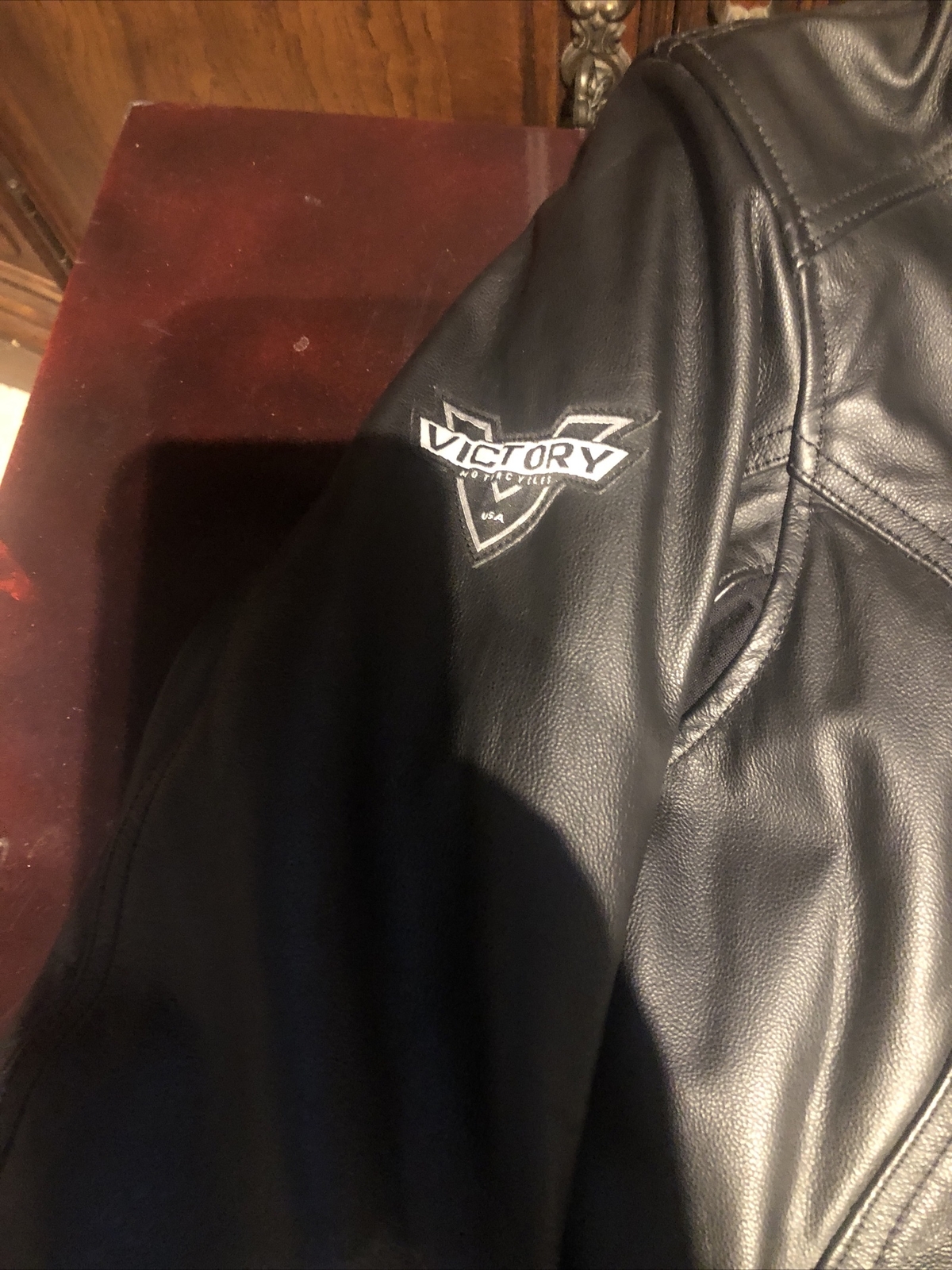 Victory Leather Jacket Biker Motorcycle Women's XL Bl… - Gem