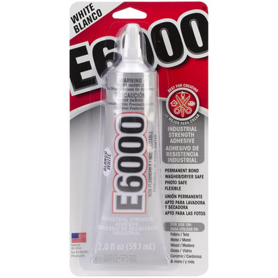 Eclectic E6000 Adhesive Glue, Industrial Strength, White, 800444, 2 fl ...