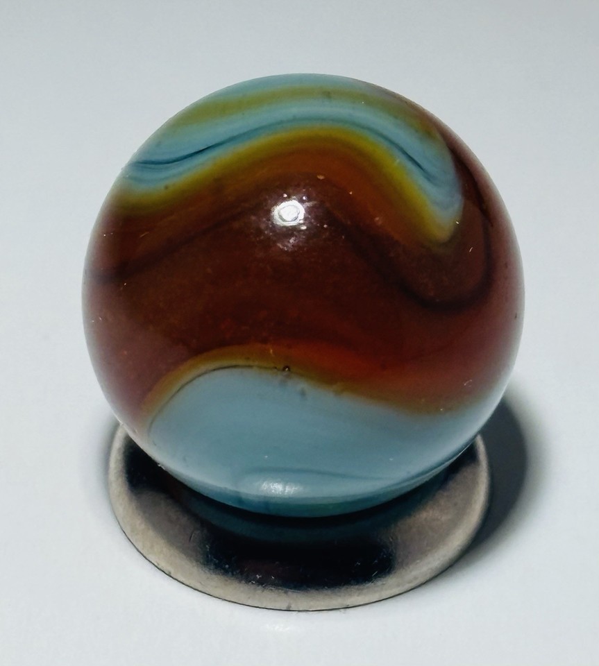 Akro Agate Co Two Color Corkscrew Marble .64” In Mint Condition | eBay