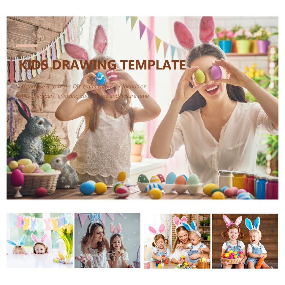 12Pcs Easter Themed Stencils Handmade Drawing Templates DIY Painting ...