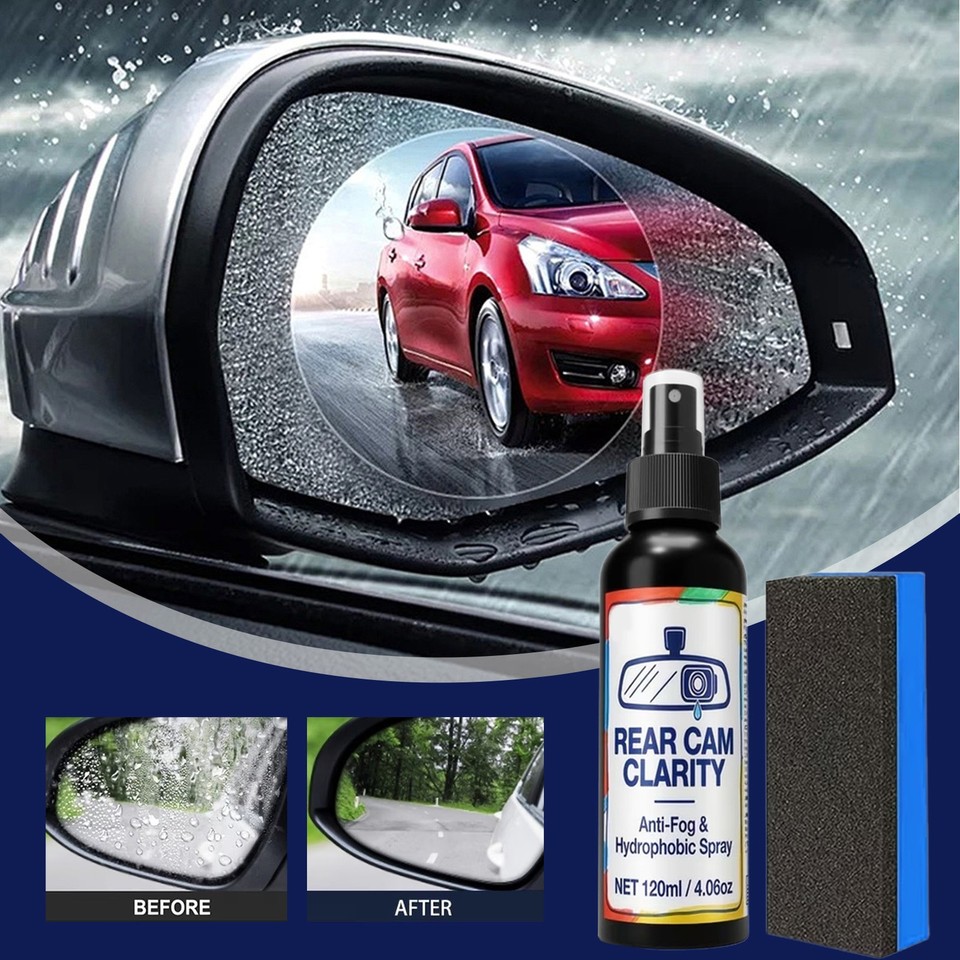 Windshield Anti Fog 120ml Glass Cleaning Defogger Spray With Sponge Car ...