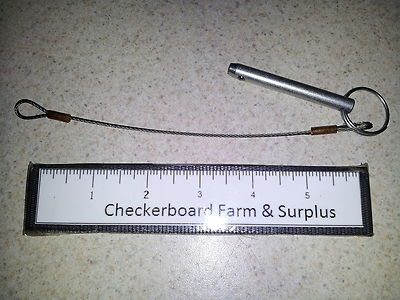 Qty- 2 New Steel Pit Pin 2" x 5/16" with Spring Loaded Ball & Ring & 6 ...