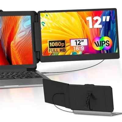 S1 Mini Laptop Screen Extender 12" Full HD 1080P IPS Portable Monitor ...