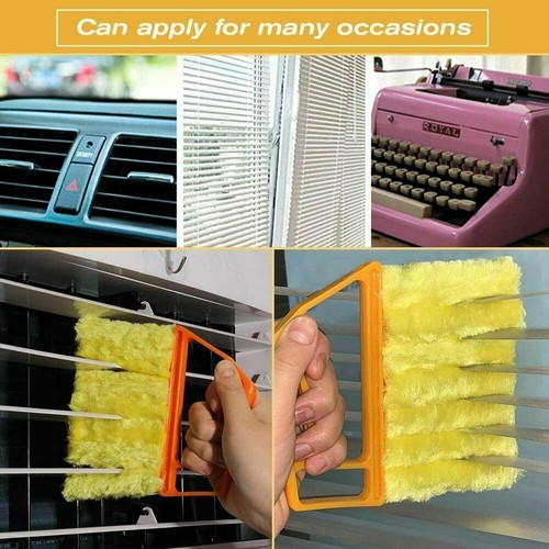 AC Shutter Duster Dirt Cleaner Microfiber Venetian Blind Washable Brush ...