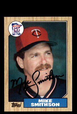 MIKE SMITHSON SIGNED TOPPS BASEBALL CARD 1987 #225 AUTO MINNESOTA TWINS ...