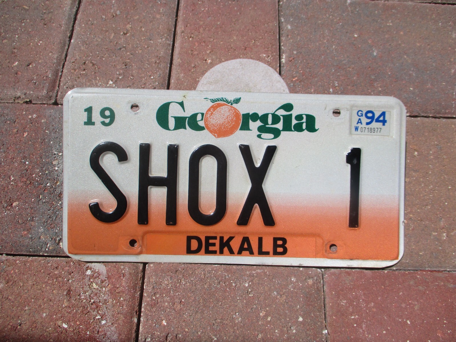 Georgia 1994 license plate # SHOX 1 | eBay