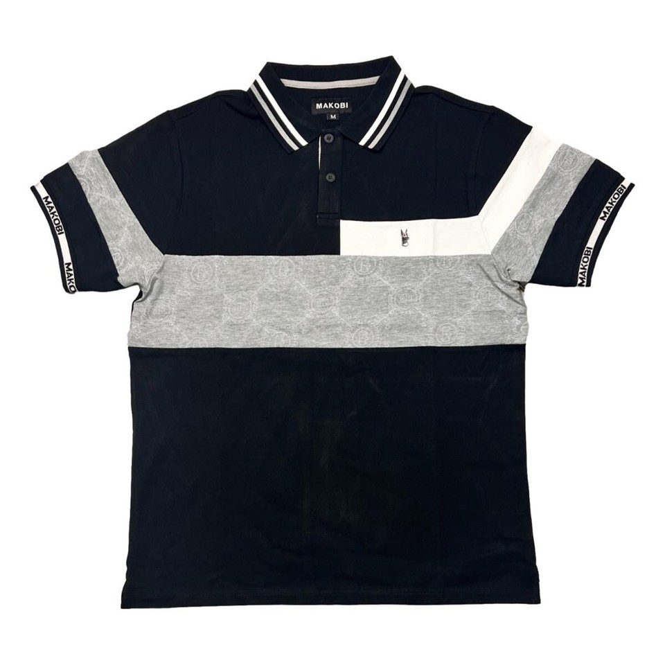 Men's Casper Short Sleeve Embossed Logo Streetwear Polo Shirt By Makobi ...