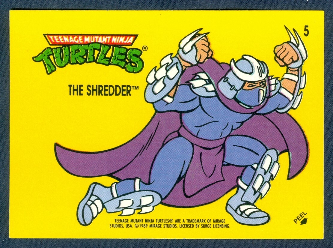 1989 Topps Teenage Mutant Ninja Turtles Stickers Cards Complete Your ...