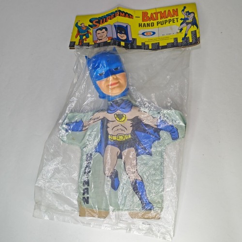 VTG RARE 60s IDEAL 1966 ADAM WEST BATMAN HAND PUPPET 11" UNPUNCHED MINT ...