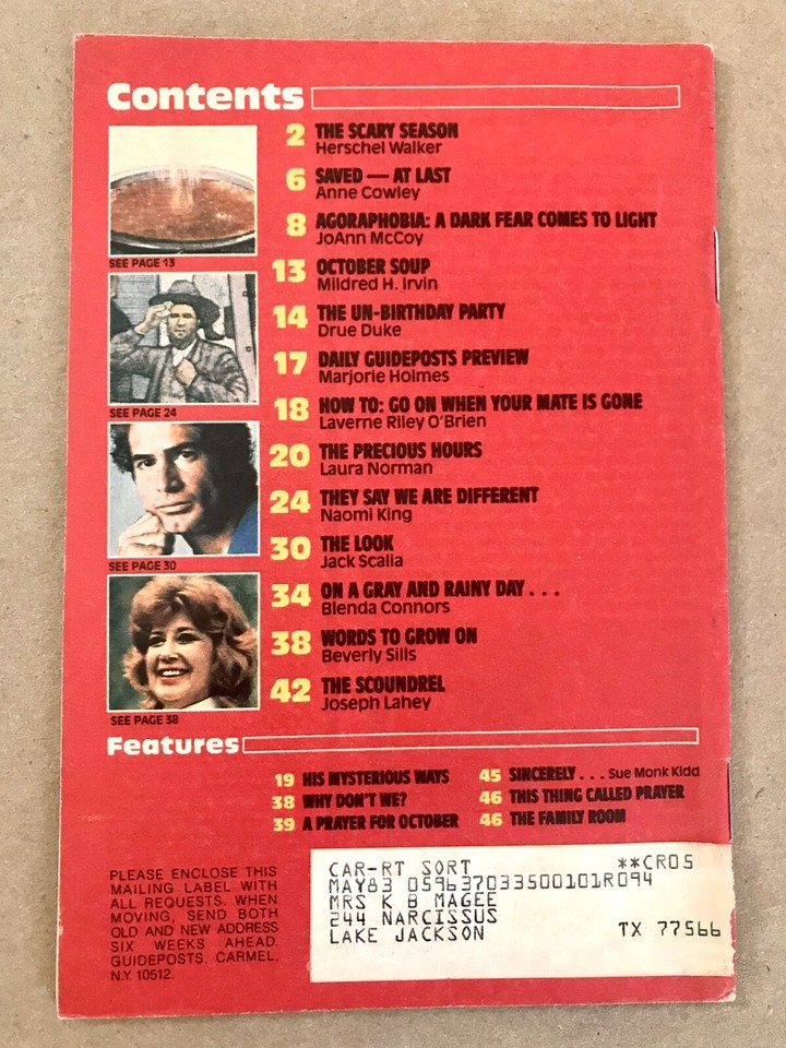 Guideposts Magazine Vintage (October 1982) Herschel Walker, VG! | eBay