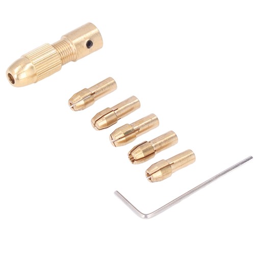 7Pcs/Set Drill Collet Brass 4 Jaw Micro Drills Chuck Set For Polishing ...