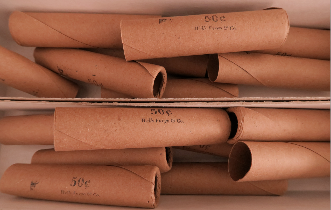 1x One Cent/Penny Paper Tube/Roll - Pre-Crimped - Wells Fargo & Co ...