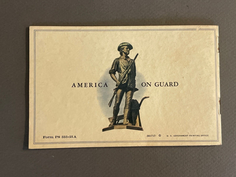 VTG WWII .25 c POSTAL SAVINGS PLAN U.S. DEFENSE SAVINGS BOND BOOKLET 2 ...