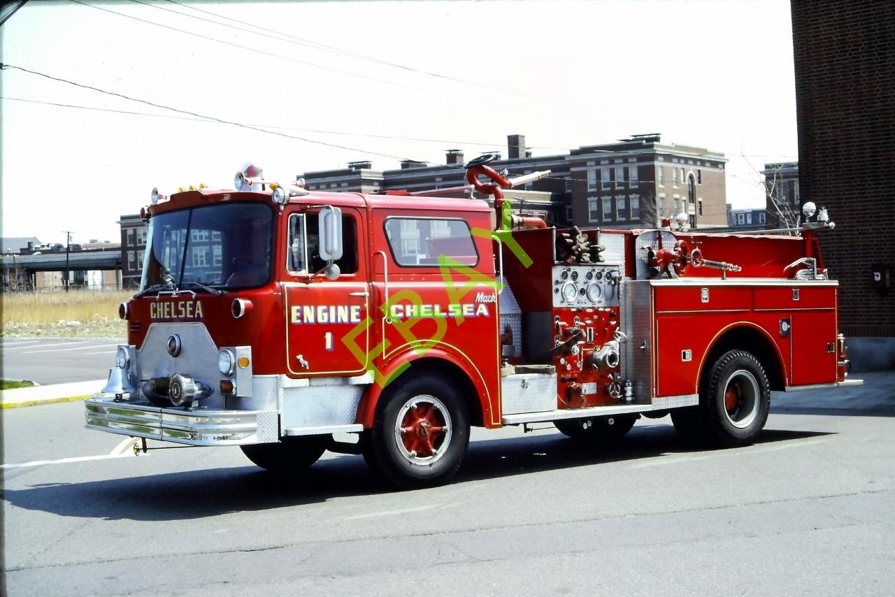 CHELSEA, MA Fire Apparatus SLIDE: E-1 1972 MACK CF | eBay