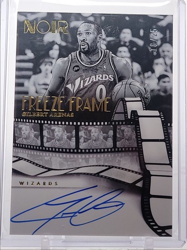 GILBERT ARENAS 2024-25 PANINI NOIR FREEZE FRAME AUTOGRAPH GOLD AUTO /25 ...