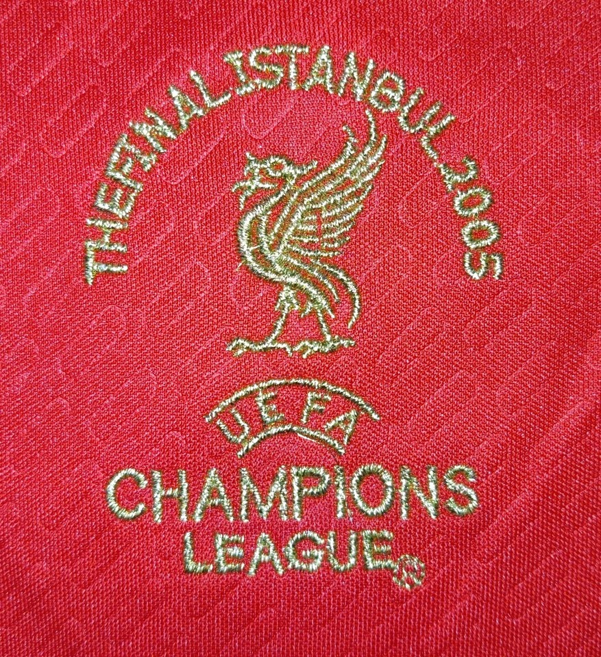 Liverpool Gerrard #8 2004/05 UCL Final Home Soccer Football Jersey ...