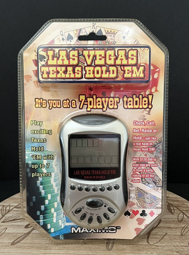 Las Vegas Texas Hold 'EM Maximo Handheld Electronic Video Poker Game 7 ...