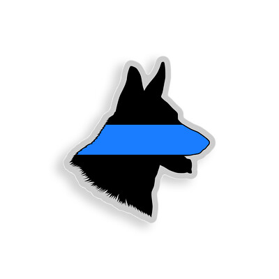 Police Dog Sticker Blue Line K9 German Shepard 911 Cup Car Window ...