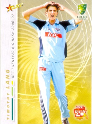 2007-08 Cricket Australia KFC Twenty-20 06/07 Big Bash Card #52 Timothy Lang | eBay Australia