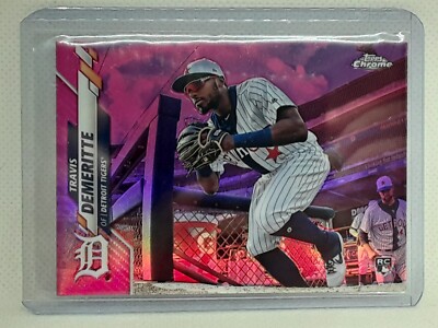 Travis Demeritte 2020 Topps Chrome Baseball - Pink #26 RC - Detroit ...