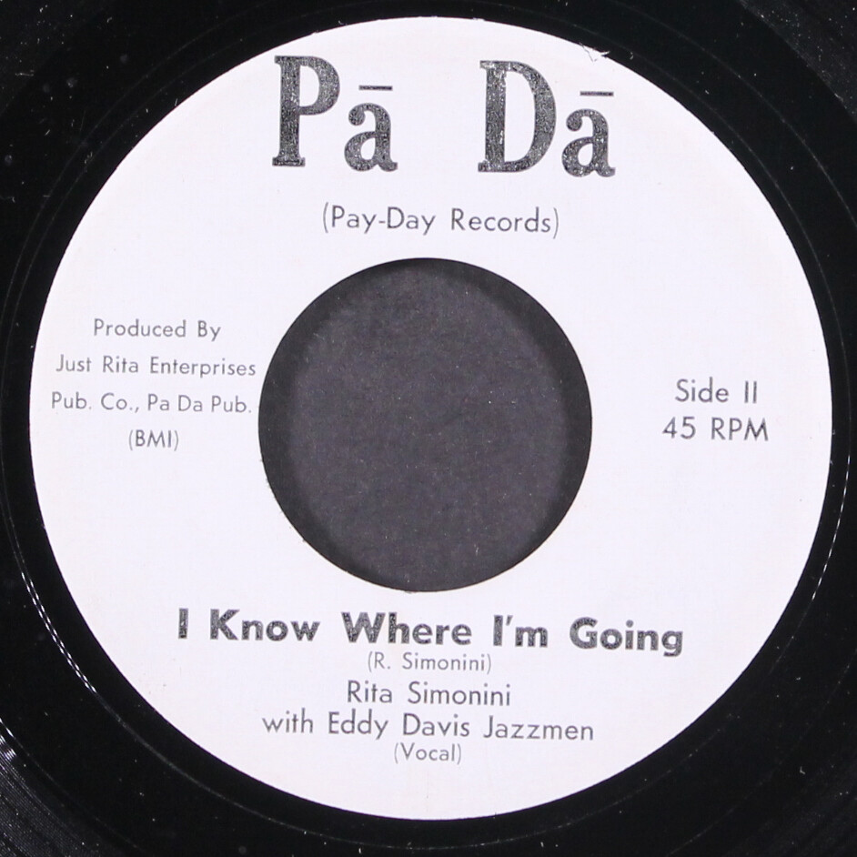 RITA SIMONINI: two timing man / i know where i'm going PA DA 7" Single ...