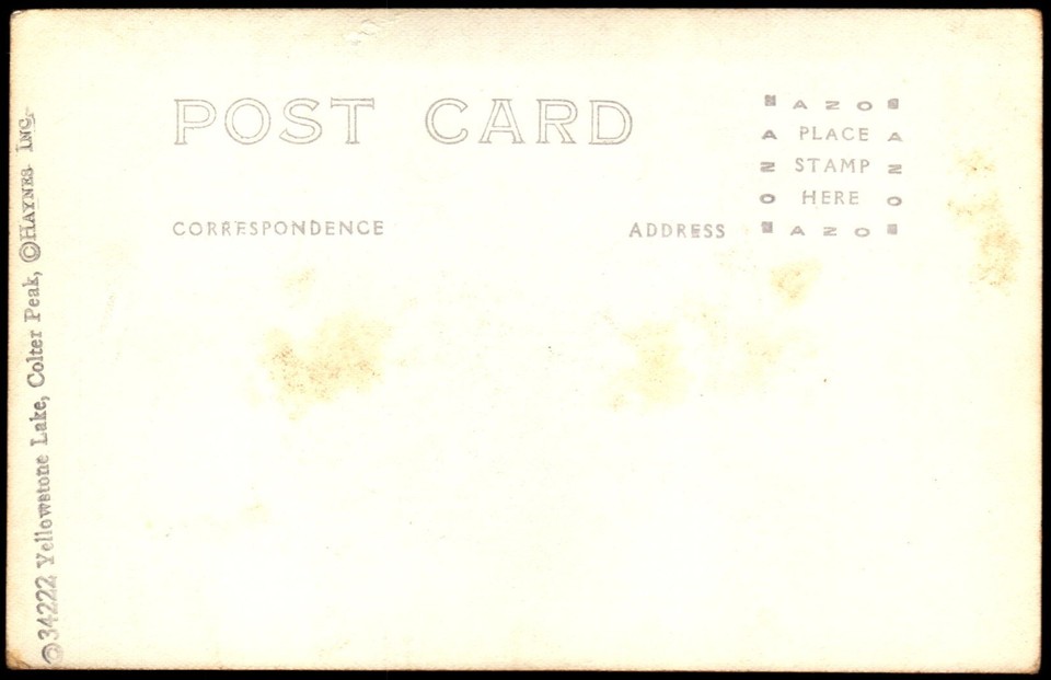 Postcard RPPC WY Yellowstone Wyoming, Sylvan Lake Top Notch Pk Haynes ...