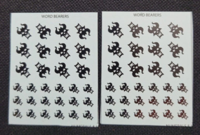 Word Bearers Flyer 2x Transfer Sheet Astartes Legion Imperialis ...