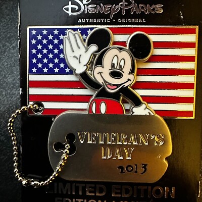 Pin 98821: 2013 Veterans Day: Saluting Mickey Dog Tag | eBay