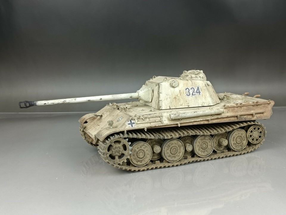 1/35 Built Amusing Hobby WWII German Panther II Rheinmetall Turret Tank ...