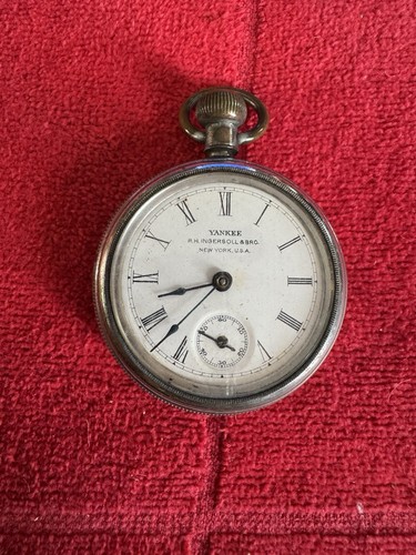 Vintage Ca. 1890 Antique Ingersoll Yankee Viceroy Pocket Watch Working ...