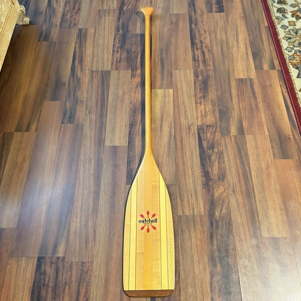 Vintage 57" Canoe Mitchell Canaan NH Wood Straight Shaft Paddle | eBay