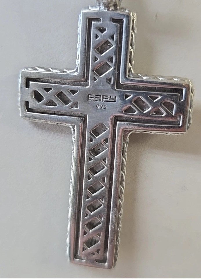 Effy Cross Pendant/Chain .925 Sterling. | eBay