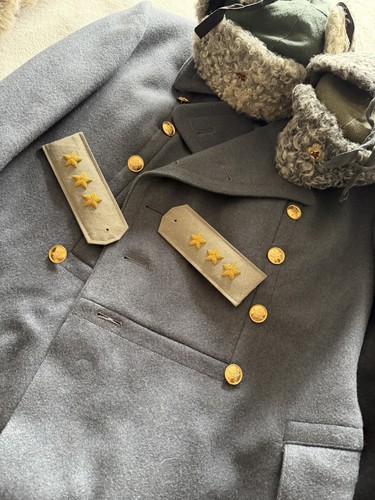 SS Soviet Union Gold Star Sickle Hammer Buttons Military Gray Coat Hats ...