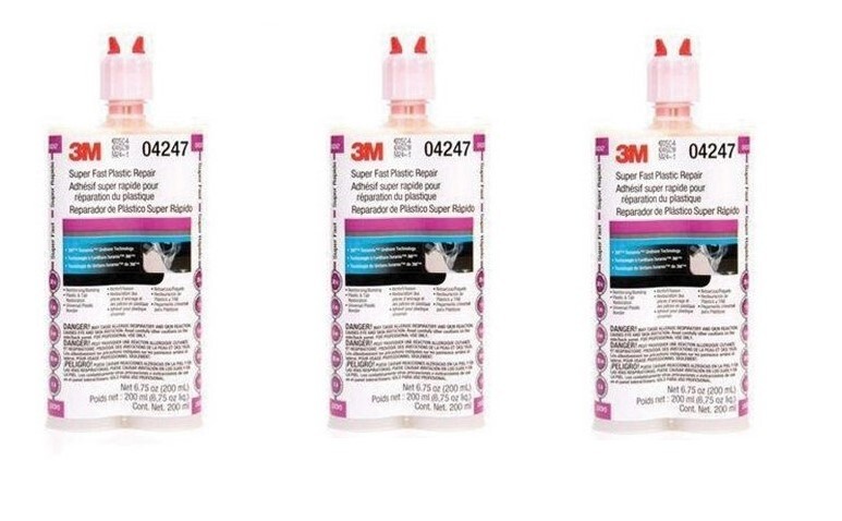 3M 04247 Super Fast Plastic Repair Automotive Bonding (200 mL) (3 pack ...