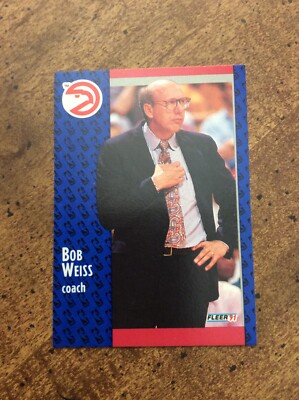 1991-92 Fleer #5 Bob Weiss, Atlanta Hawks coach nm ib | eBay