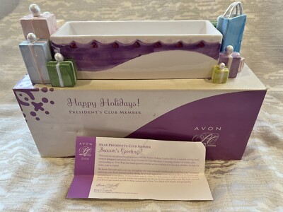 2004 Avon Presidents Club Gift Collection Holiday Cracker Server With ...