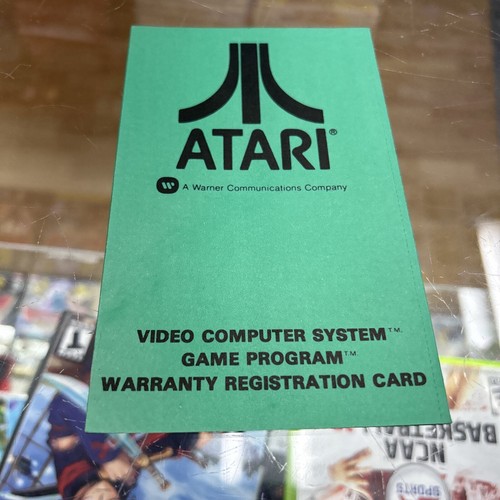 Atari Video Computer System 2600 Game Program Warranty Registration ...