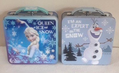 2 Disney Frozen Small Lunchboxes Elsa Queen of Ice & Olaf Expert On The ...