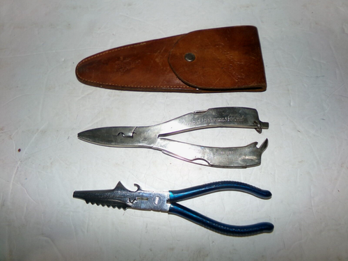 VINTAGE MITCHELL FISHING PLIERS & OVERLAND FISHERMANS FRIEND MULTI TOOL ...