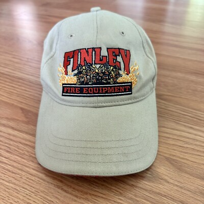 Finley Fire Equipment Hat Beige Stitched Adjustable Baseball Cap Pre ...